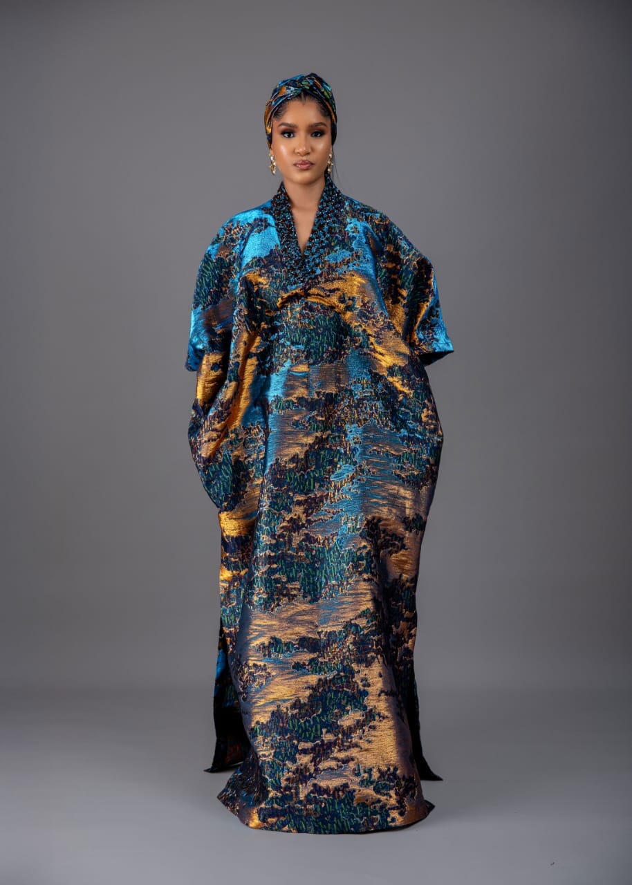 Awuke 2.0 Brocade Beaded Damask Boubou – Bibirẹ̀