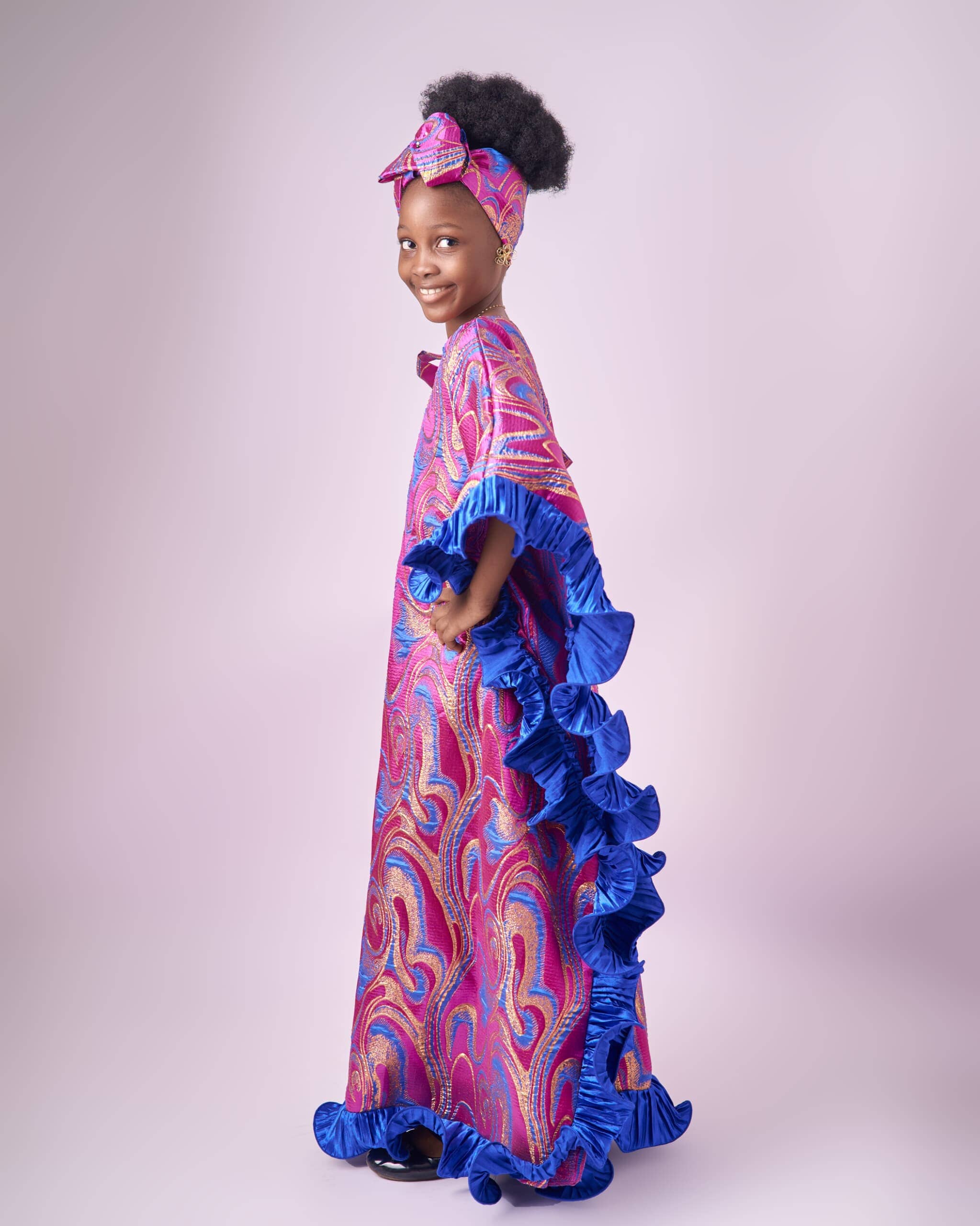 KIDS TYLA DAMASK DRESS – Bibirẹ̀